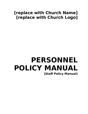 Sample Policy Manual - MCC - Churches Doc Template | pdfFiller