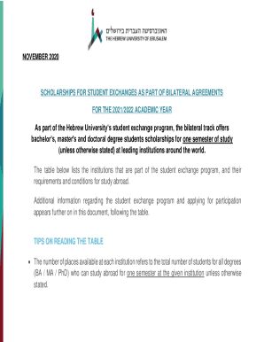 Fillable Online Bilateral Exchange Program - Queen's University Fax Email Print - pdfFiller