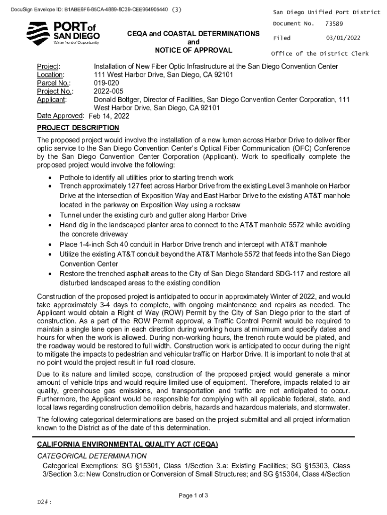 Fillable Online Installation of New Fiber Optic Infrastructure at the ...