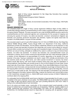 Fillable Online Right of Entry License Agreement for San Diego Bay ...
