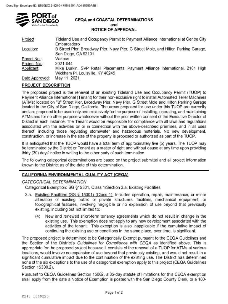 Fillable Online Tideland Use and Occupancy Permit to Payment Alliance ...