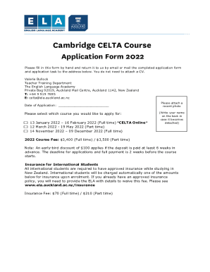 Fillable Online Cambridge CELTA Course Application Form Fax Email Print ...