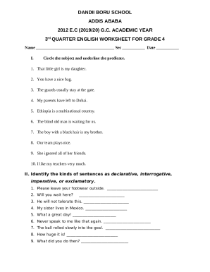 Grade 4 Eng WS - Dandii Boru Doc Template | pdfFiller