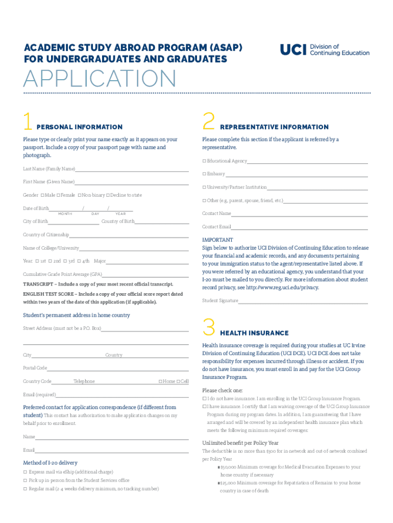 Fillable Online ip ce uci Your Free Pass to a Passport GrantStudy ...