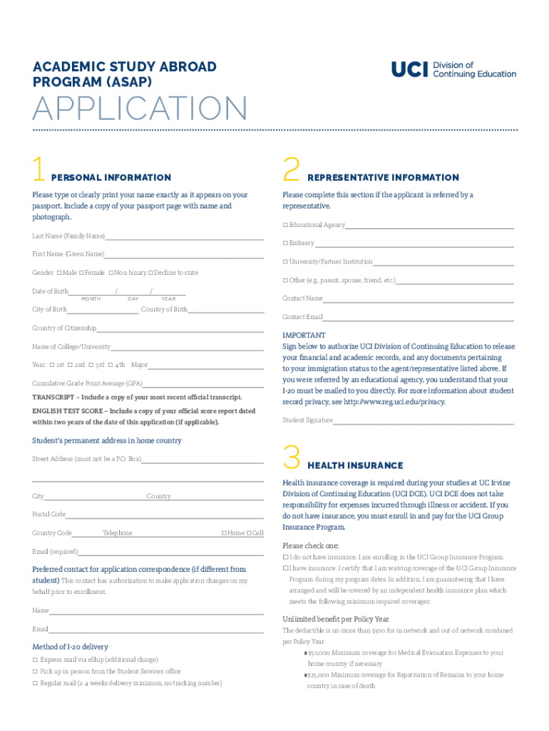 Fillable Online ip ce uci Want To Study Abroad? Apply For a Passport ...