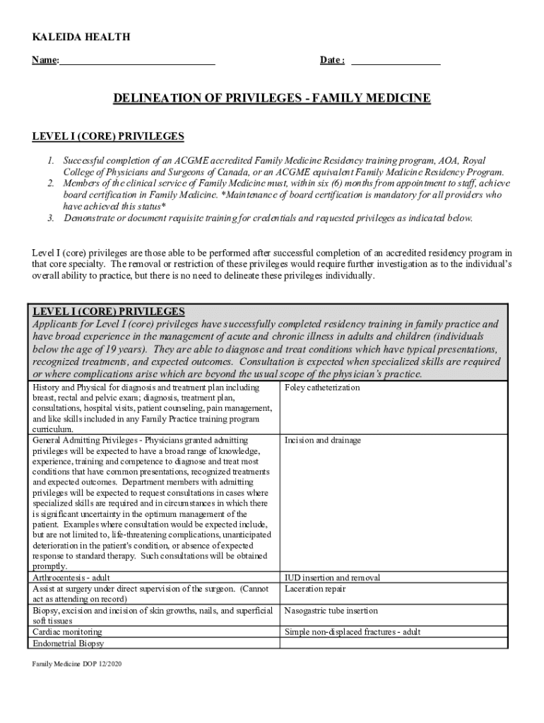 Fillable Online Hospital privileges for family physicians. Patterns of ...