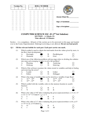 Fillable Online How to fill Roll Number Sheet in Board Exam 2021 ...