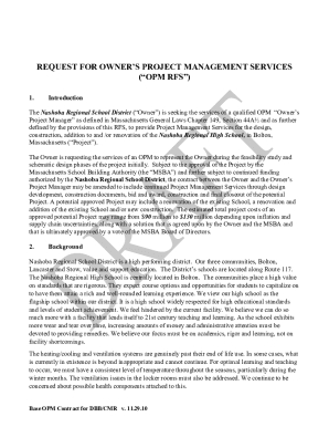 Fillable Online Request for Services (RFS) for Owner's Project ... Fax ...