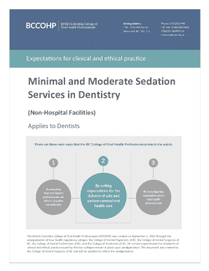 Fillable Online Minimal and moderate oral sedation in the adult special ...
