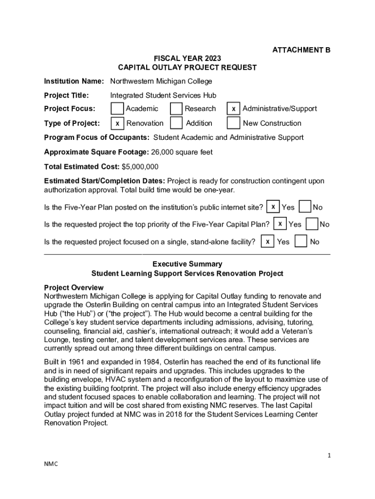 Fillable Online Fiscal Year 2024 Capital Outlay Project Request Fax ...