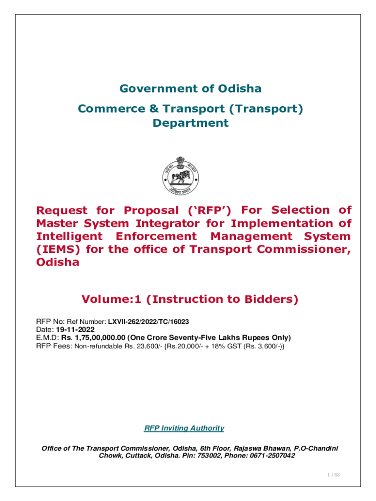 Fillable Online Government of Odisha Fax Email Print - pdfFiller