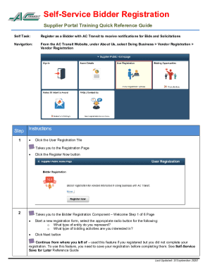 Fillable Online Self-Service Bidder Registration - AC Transit Fax Email ...