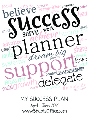Fillable Online Success Planner (digital download) - Shani's Office Fax ...