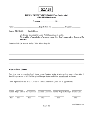 thesis / dissertation Doc Template | pdfFiller