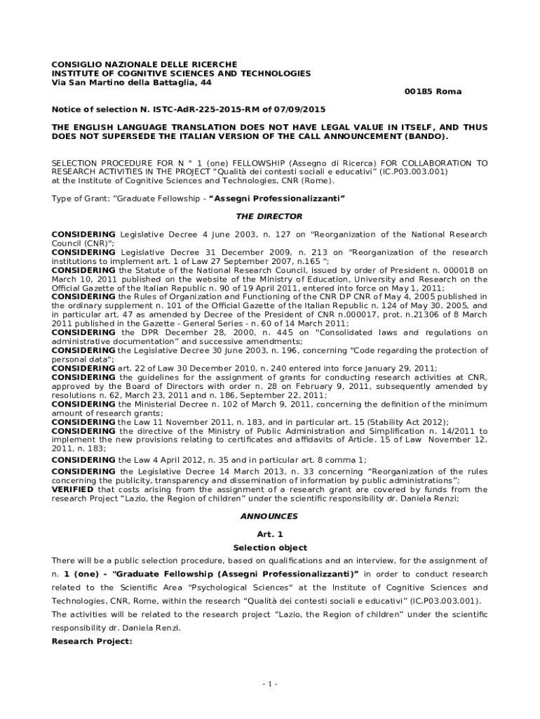 at the Institute of Cognitive Sciences and Technologies, CNR (Rome) Doc ...