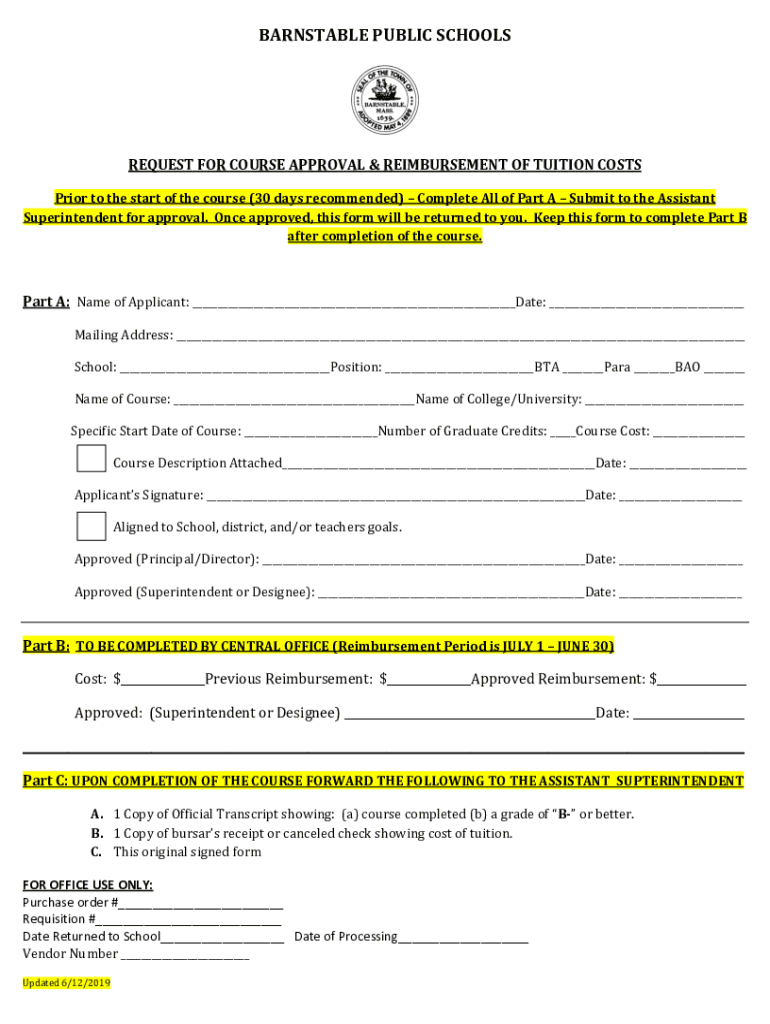 Fillable Online barnstable massteacher BPS Forms - Barnstable Public ...