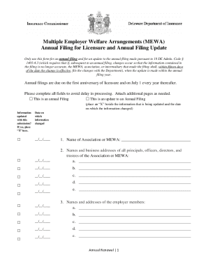 Fillable Online Multiple Employer Welfare Arrangements - Notices and ...