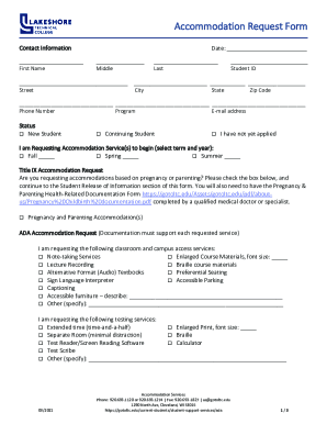 Fillable Online Request for Accommodation Application Form - RECO Fax ...