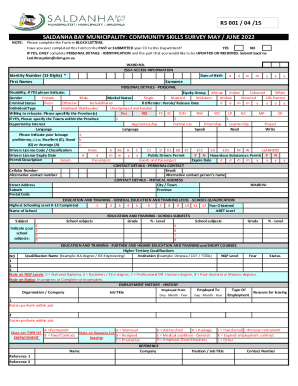 Fillable Online sbm gov Municipality Job Application Form Template ...