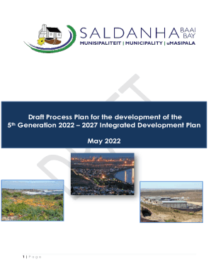 Fillable Online sbm gov DRAFT INTEGRATED DEVELOPMENT PLAN (IDP) REVIEW ...