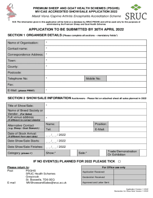 Fillable Online premium sheep and goat health schemes (psghs) - SRUC ...