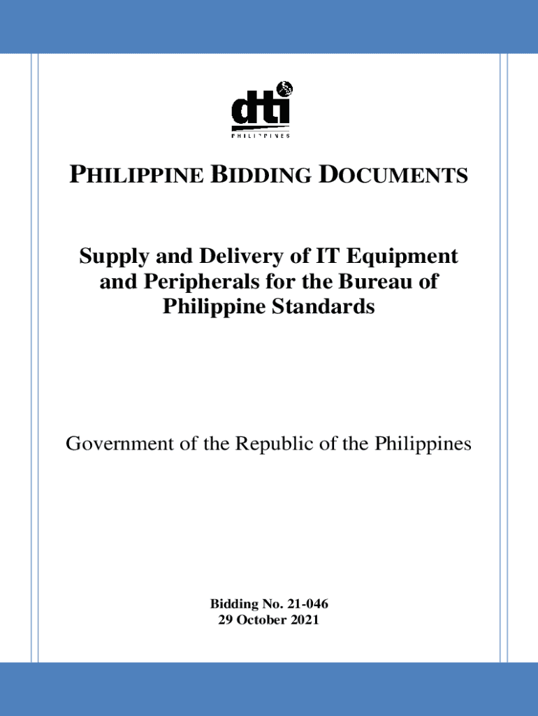 Fillable Online Philippine Bidding DocumentsSupply and Delivery ... Fax Email Print - pdfFiller