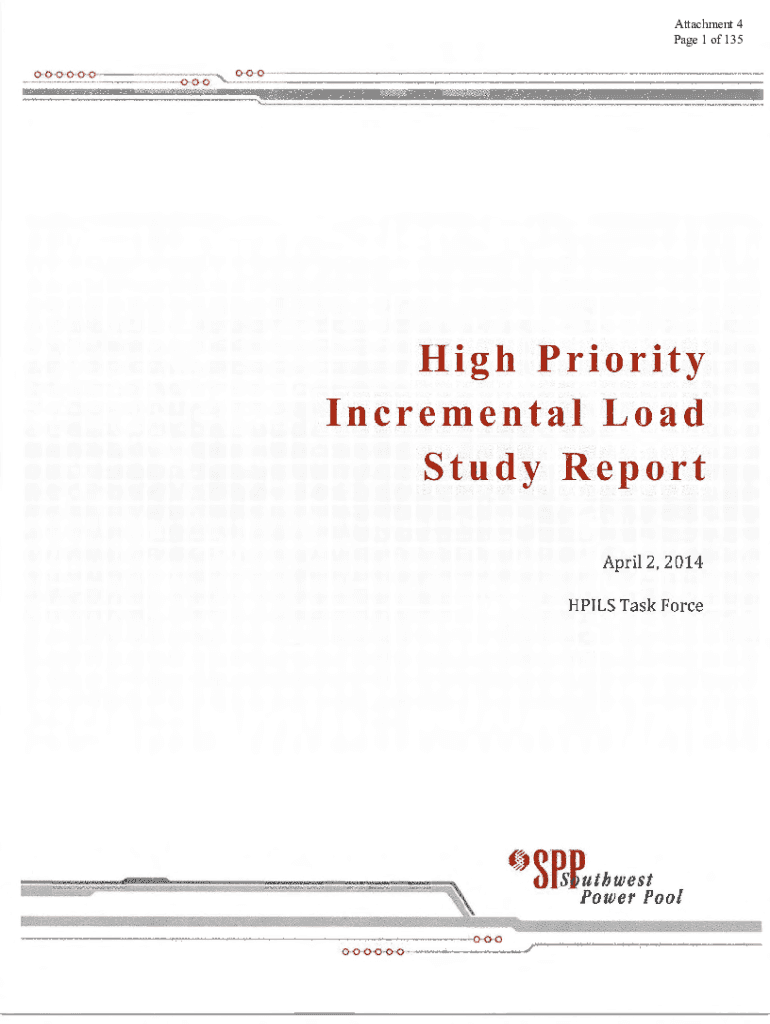 Fillable Online High Priority Incremental Load Study Report Fax Email ...