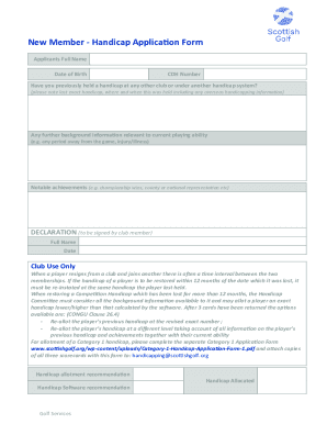 Fillable Online New-Member-Handicap-Application-Form Fax Email Print ...