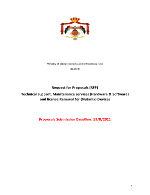 Fillable Online Request for Proposals (RFP) Technical support ...