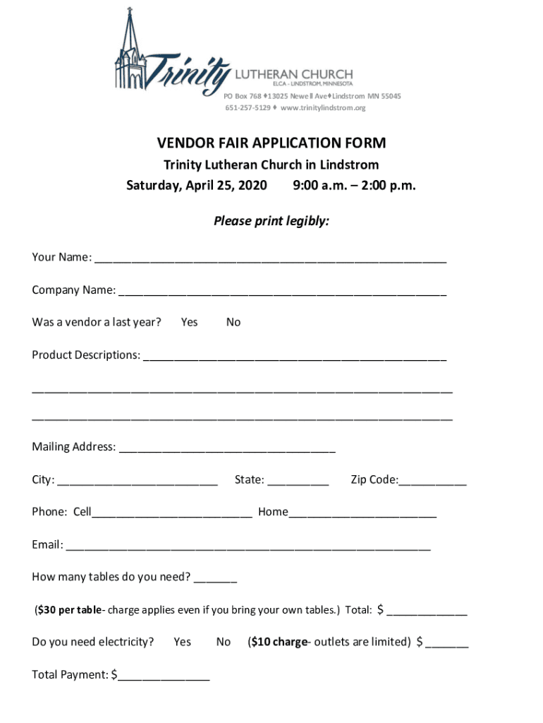 Fillable Online Director of Children's Ministry - Trinity Lutheran Church Fax Email Print ...