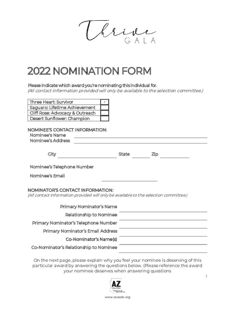 Fillable Online 2022 Commission Awards Nomination Form - LGL Forms! Fax Email Print - pdfFiller