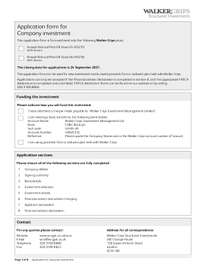 Fillable Online Walker Crips UK Step Down Kick Out Plan (CT061) - Application Form Fax Email ...