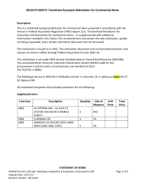 Fillable Online dures for Evaluation and So- licitation for Commercial ...