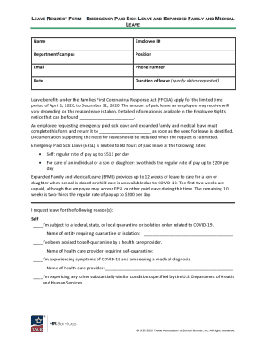 Fillable Online Employee Request Form for Emergency Federal Leave Now ...
