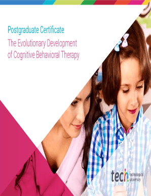 Fillable Online Postgraduate Certificate in Cognitive Behavioural ...