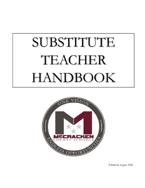 Fillable Online Substitute Teacher Handbook - McCracken County Schools Fax Email Print - pdfFiller