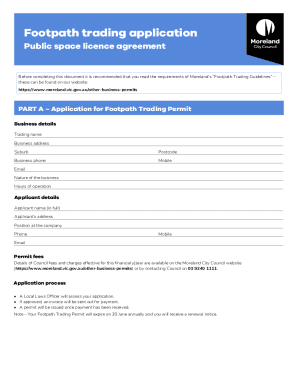 Fillable Online Footpath trading application - Merri-bek City Council ...
