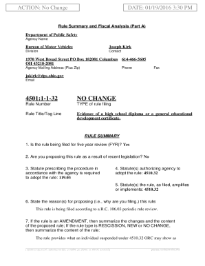 Fillable Online 1 Guide to Rule-making at the Ohio Department of Public ...