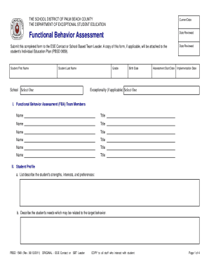 Fillable Online Exceptional Student Education (ESE) / Overview Fax ...