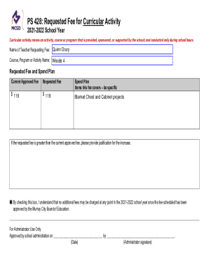 Fillable Online Activity Fees - La Colina Junior High School Fax Email ...