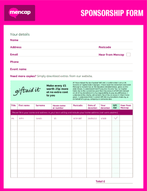 Fillable Online 2022.046 Marathon Sponsorship Form Fax Email Print ...