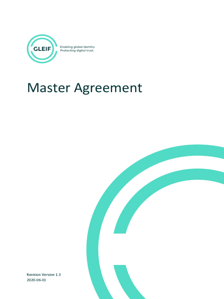 Fillable Online Master Agreement - GLEIF Fax Email Print - pdfFiller