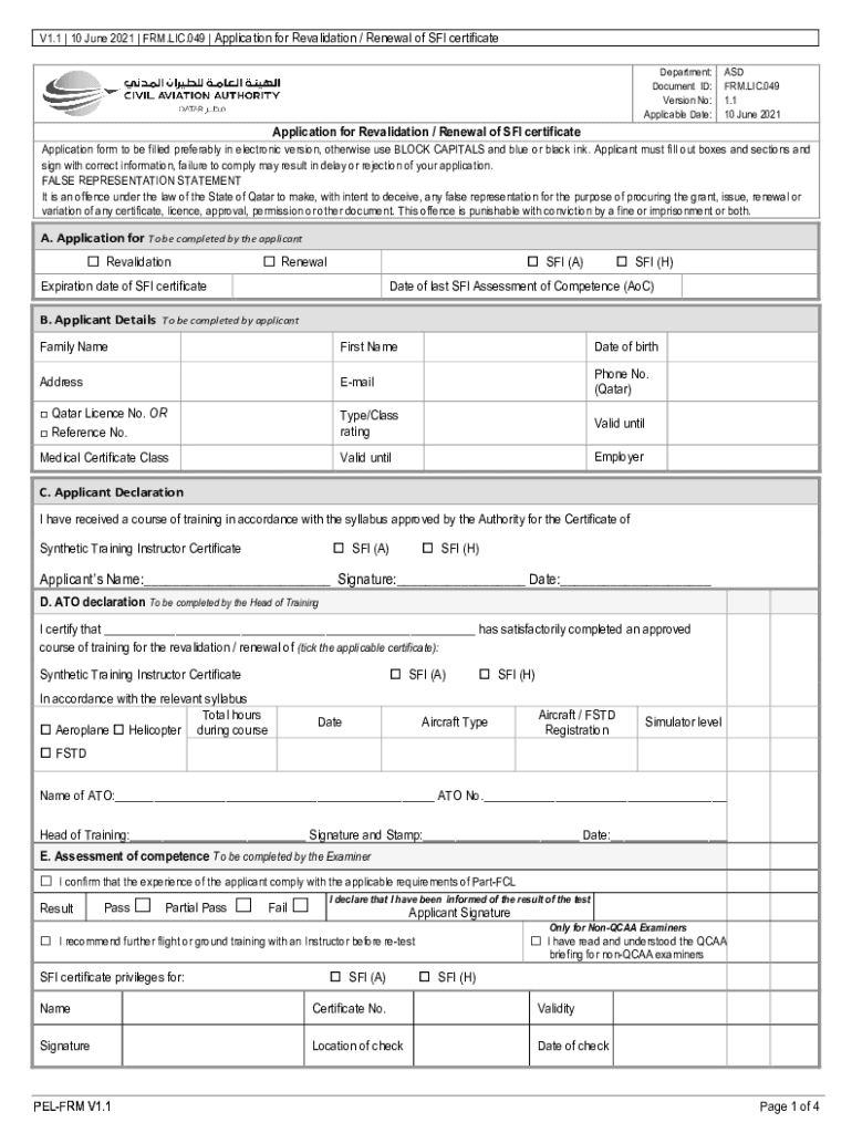 Fillable Online FRM.LIC.049 - Application for Revalidation / Renewal of SFI ... Fax Email Print ...
