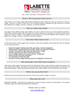 Fillable Online COE and TRIO Programs Fax Email Print - pdfFiller