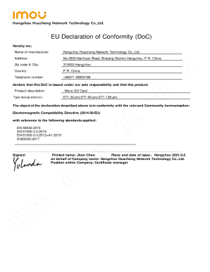 Fillable Online EU Declaration of Conformity (DoC) - Microline Fax Email Print - pdfFiller