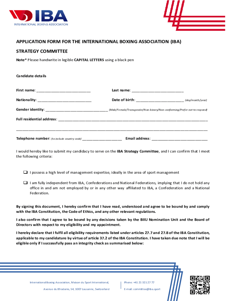 Fillable Online 9.-Application-Form-IBA-Strategy-Committee-1.pdf Fax ...
