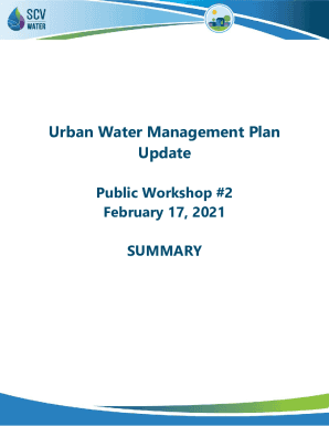 Fillable Online Urban Water Management Plan and Drought Contingency ...