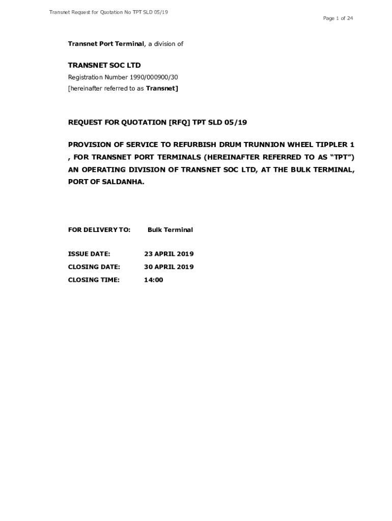 Fillable Online TPT SLD 19 21.pdf - Transnet Port Terminals Fax Email ...