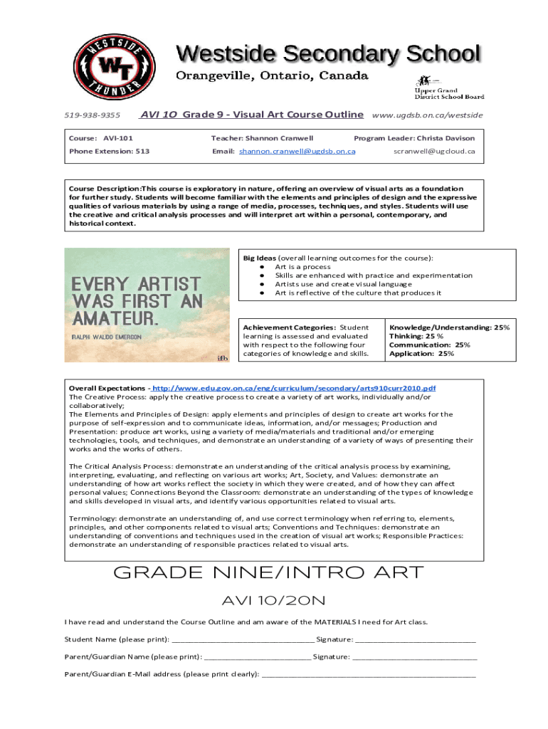 Fillable Online Bachelor of Fine Arts in Visual Art, BFA Drawing and ...