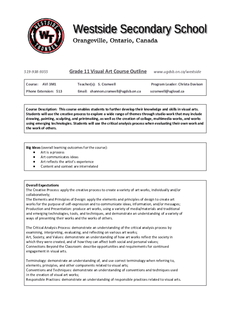 Fillable Online Visual Arts Course Descriptions - McPherson College ...